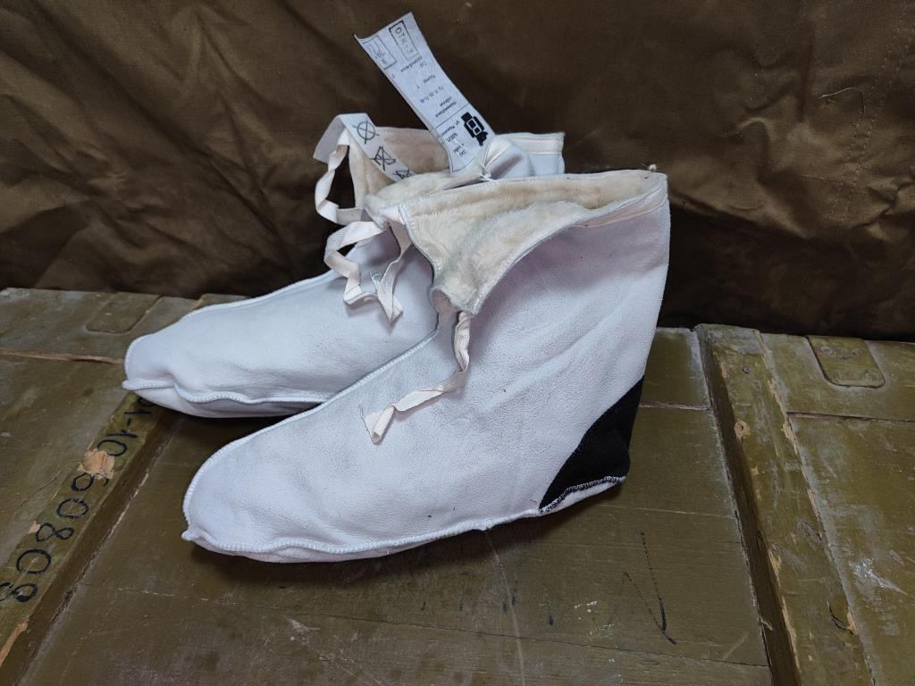 Russian Air Force FUR SOCKS Sheepskin Soviet Military Winter ugg boots ...
