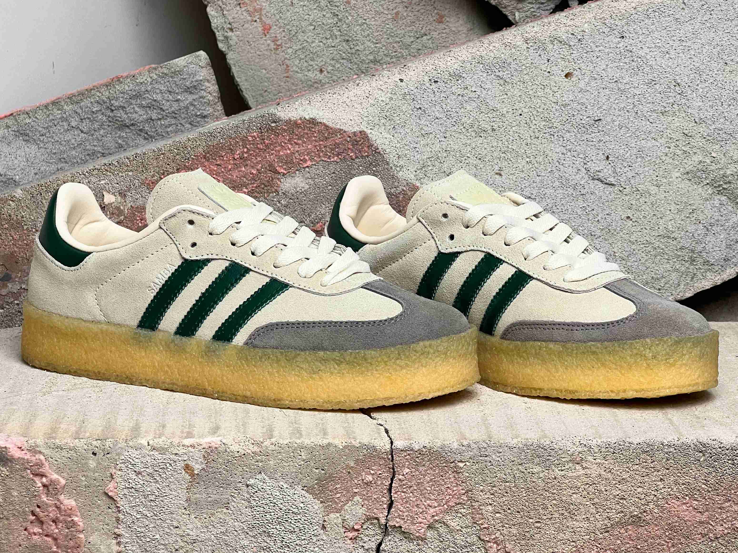Adidas Clarks 8th Street Samba by Ronnie Fieg Chalk White Green