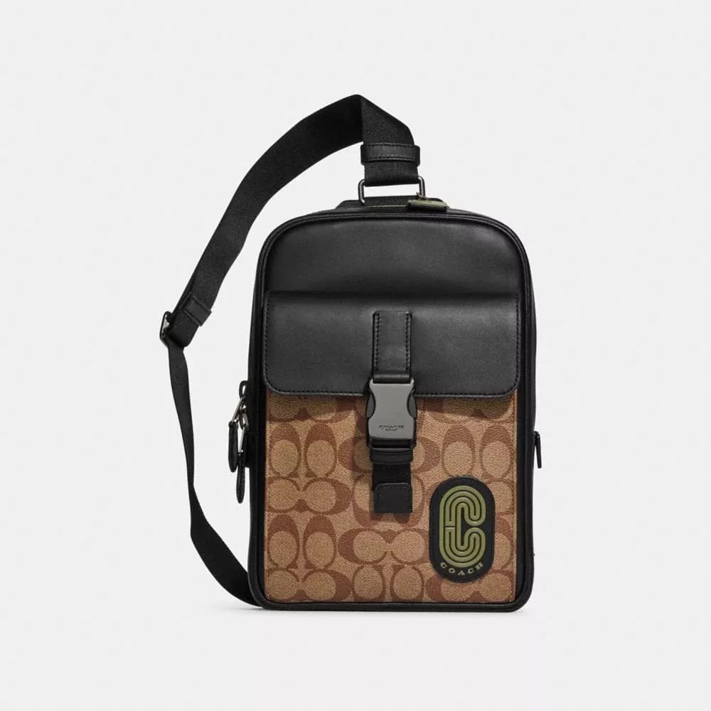 Track Pack In Signature Canvas With Patch