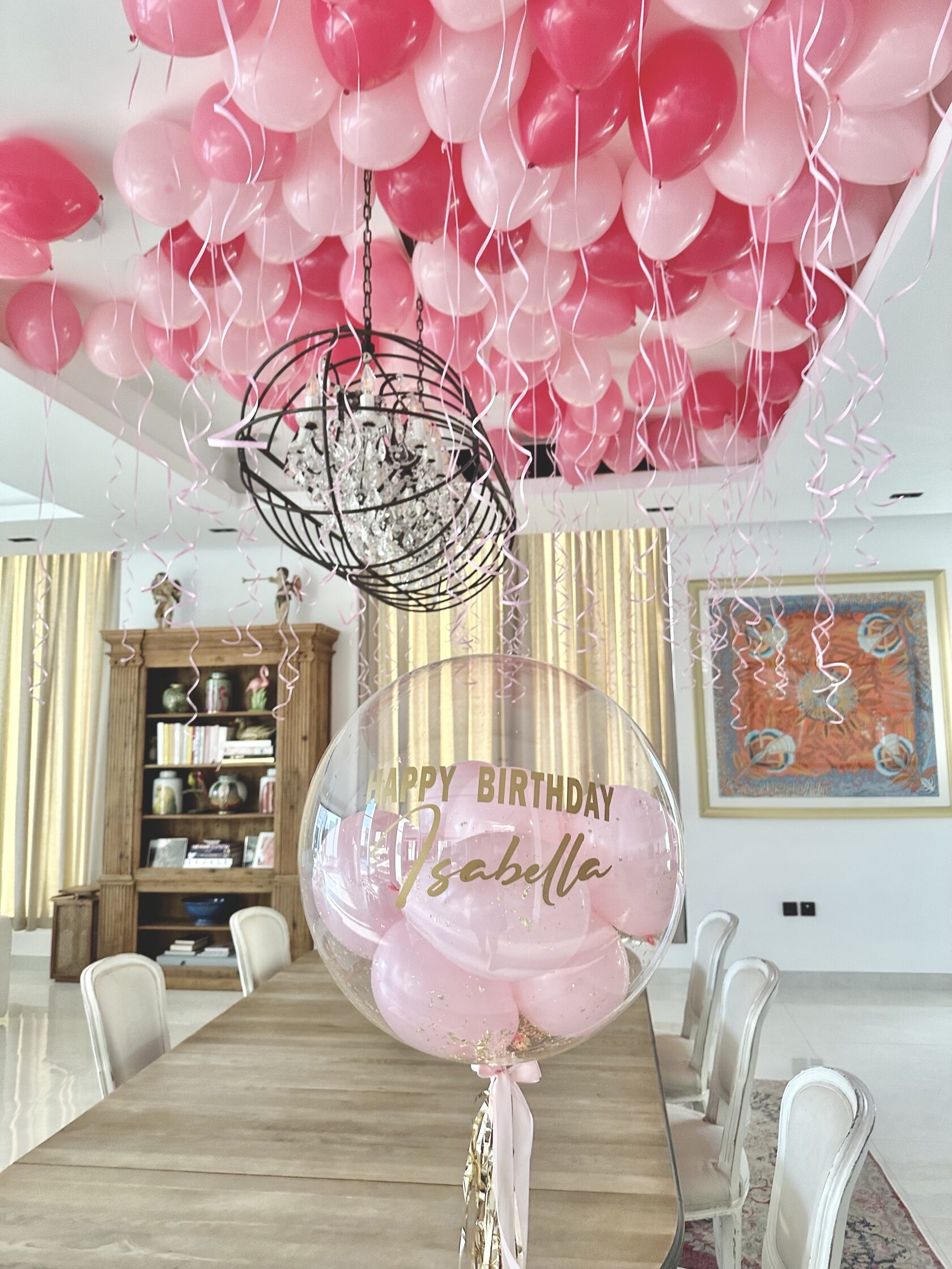 50 Helium Balloons + Customized Balloon