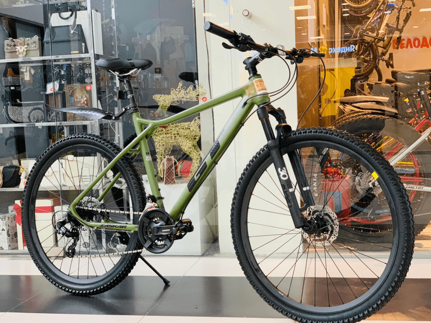 Велосипед горный скоростной GT125 24s 29'' зеленый - Time Try