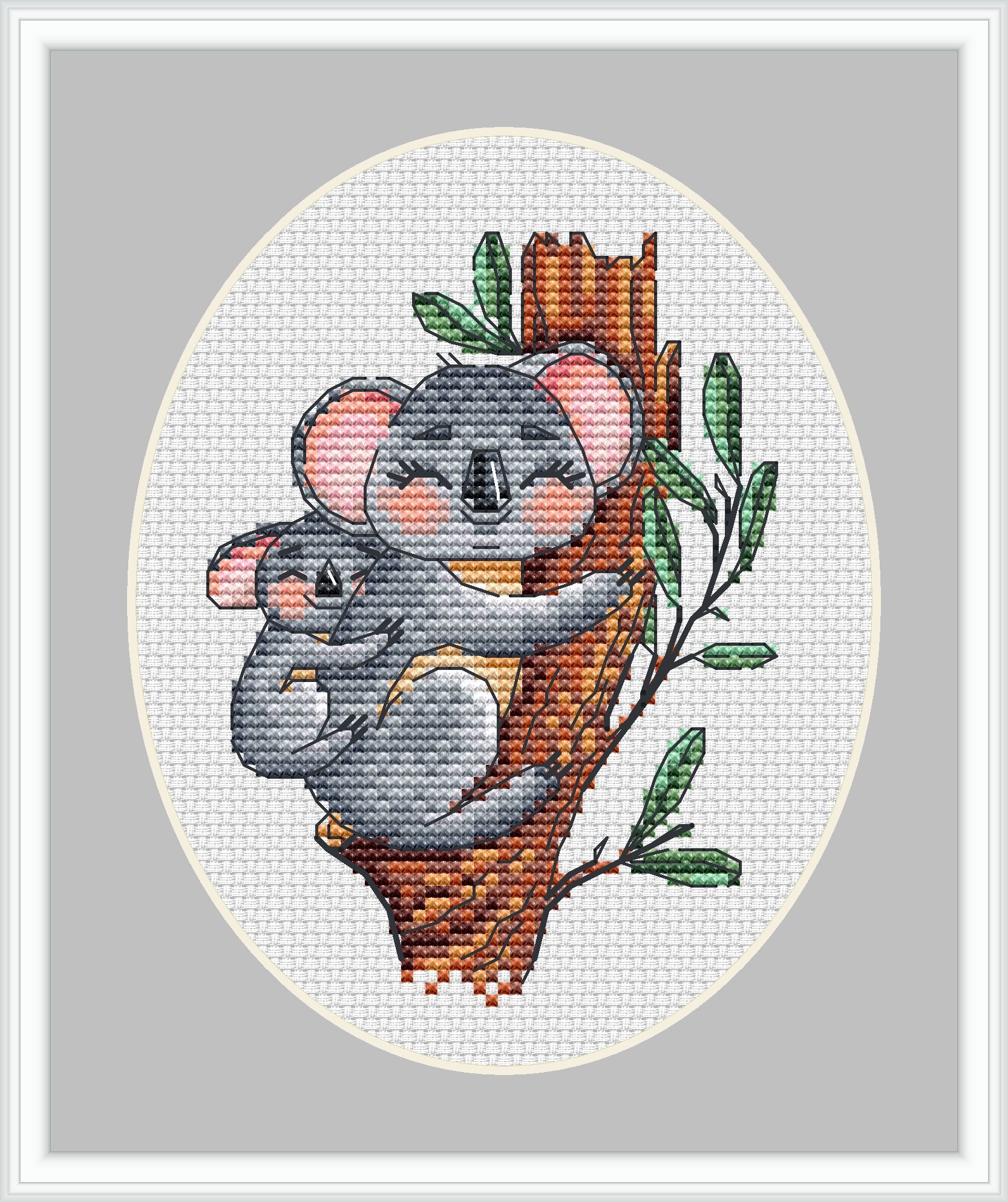Koalas Cross Stitch Pattern