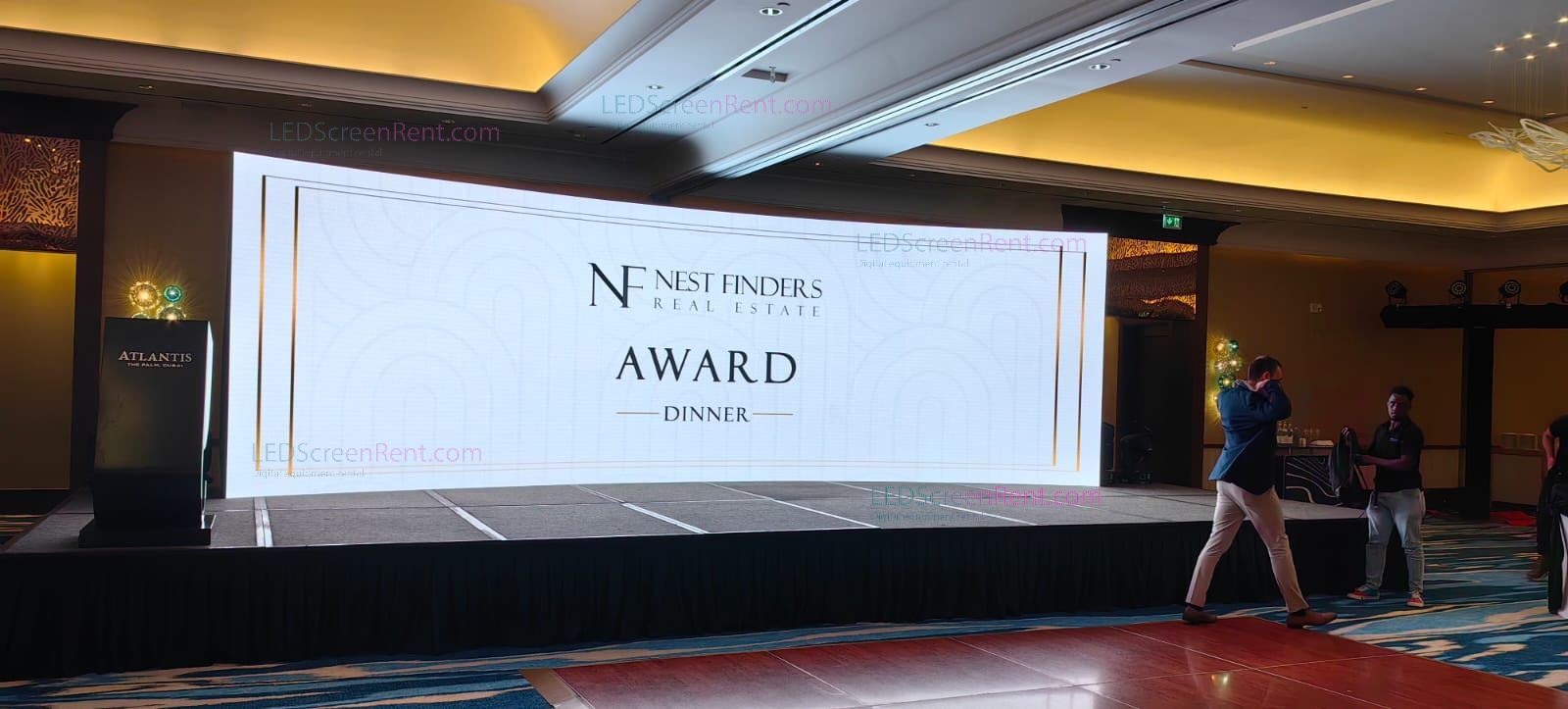 LED Video Backdrop with mirror floor for video & photo shoots