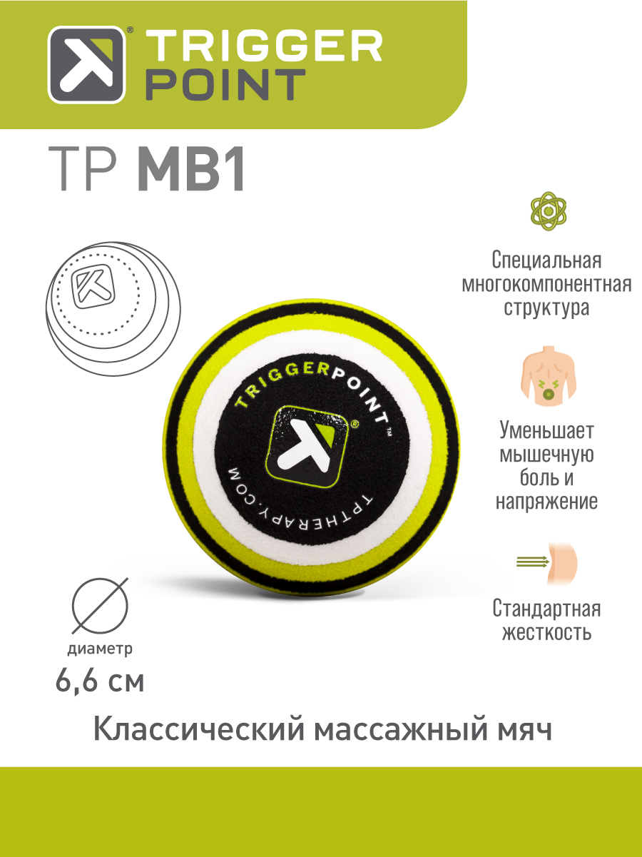 Массажный мяч Trigger Point MB1, ⌀6,6 см