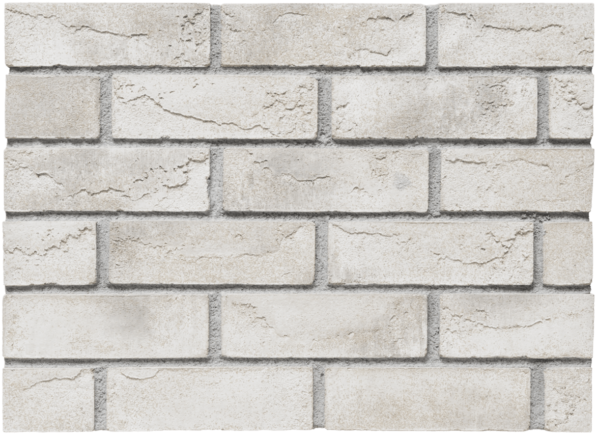 Фасадная плитка BrickWell Traditional цвет "Ультрабелый с патиной ...