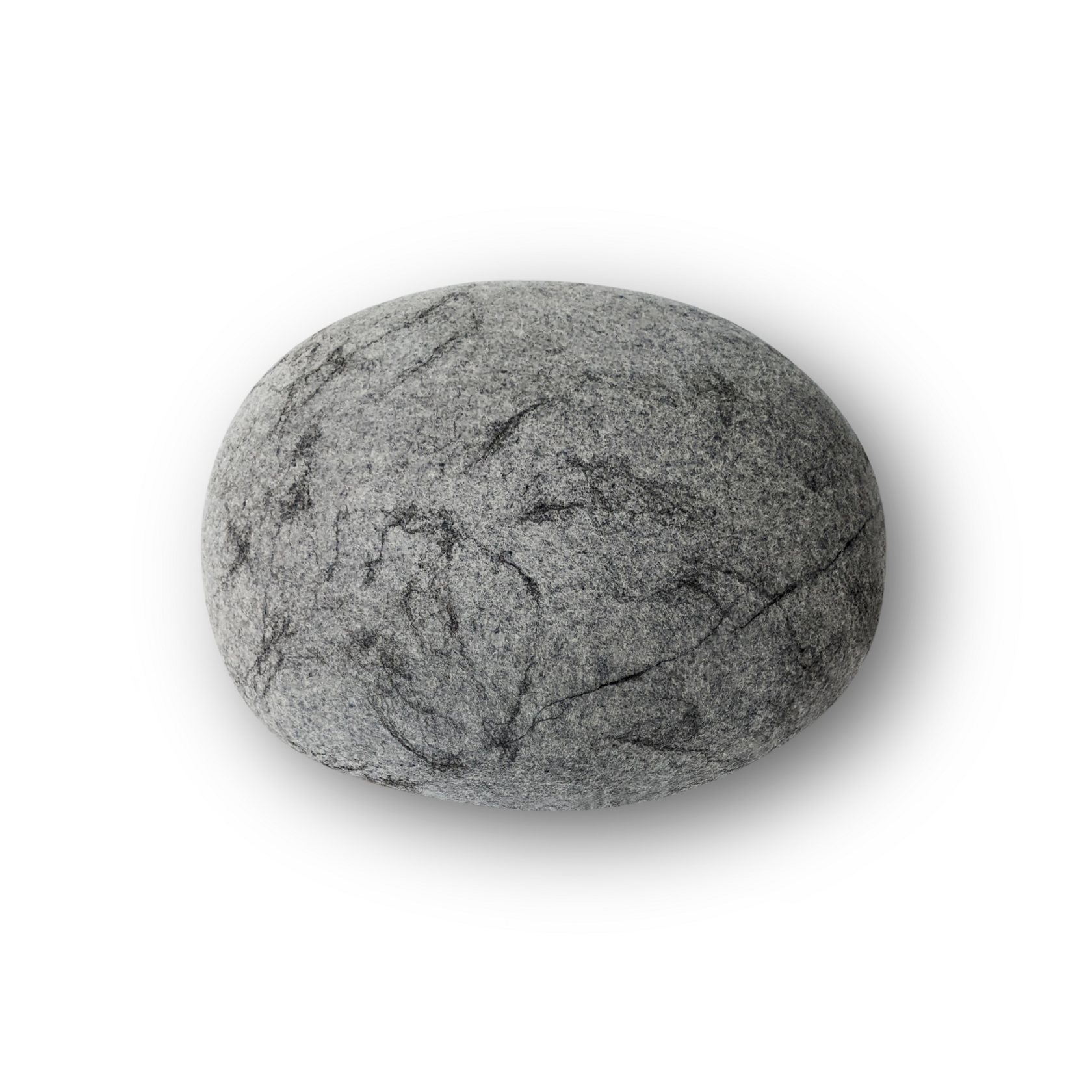 Model "Nord" felted ottoman pouf stone by KATSU
