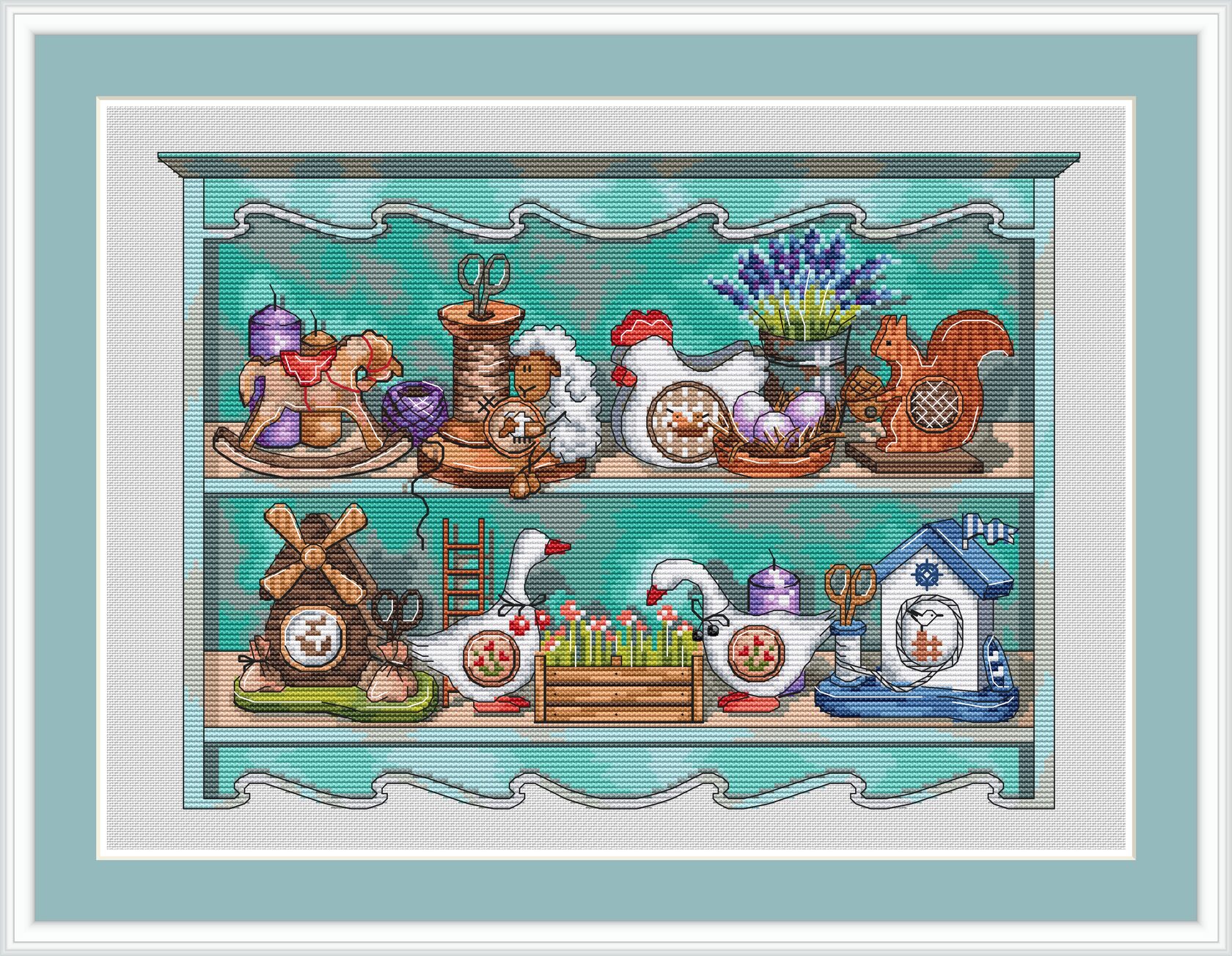 Shelves Cross Stitch Pattern