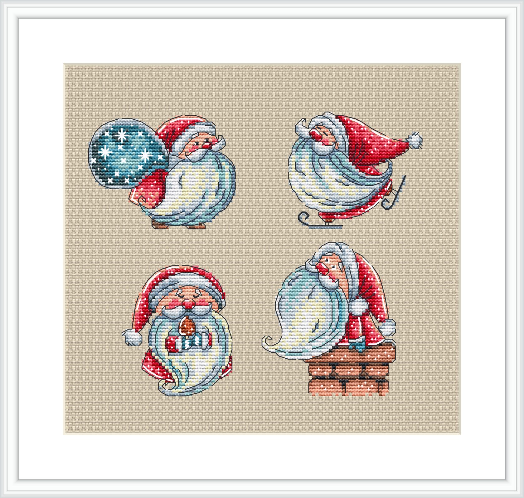 Santa Claus Cross Stitch Pattern