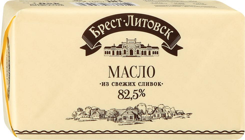 Масло "Брест-Литовск" сладкосливочное несоленое 82,5% 1 кг, Беларусь