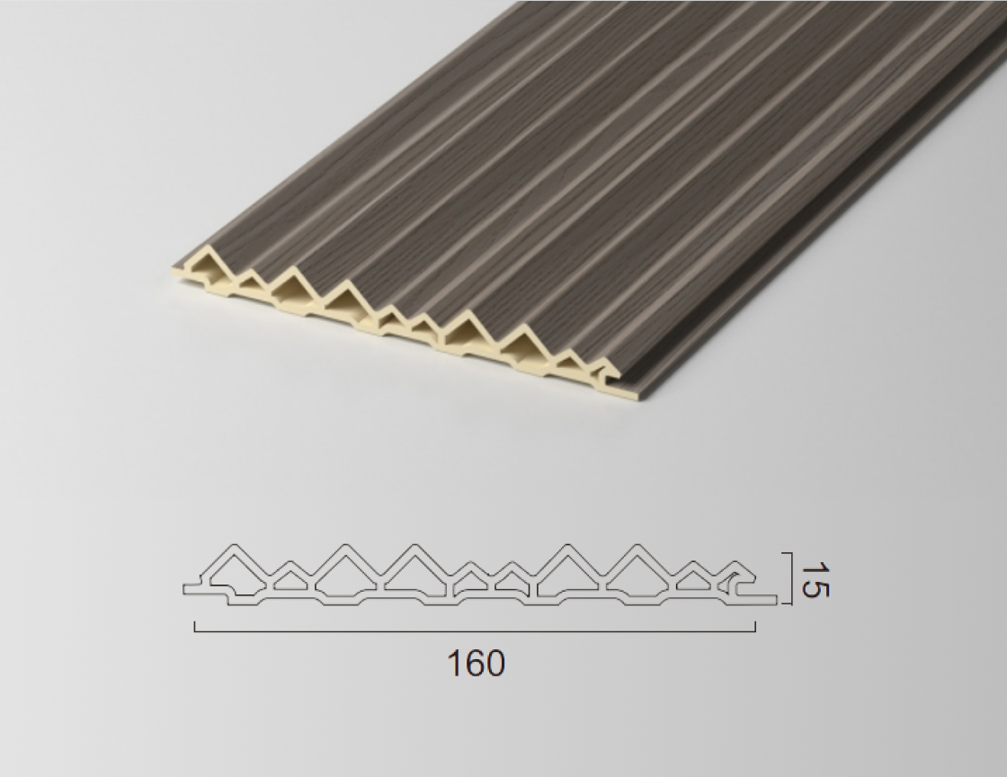 Треугольная рифленая панель 160