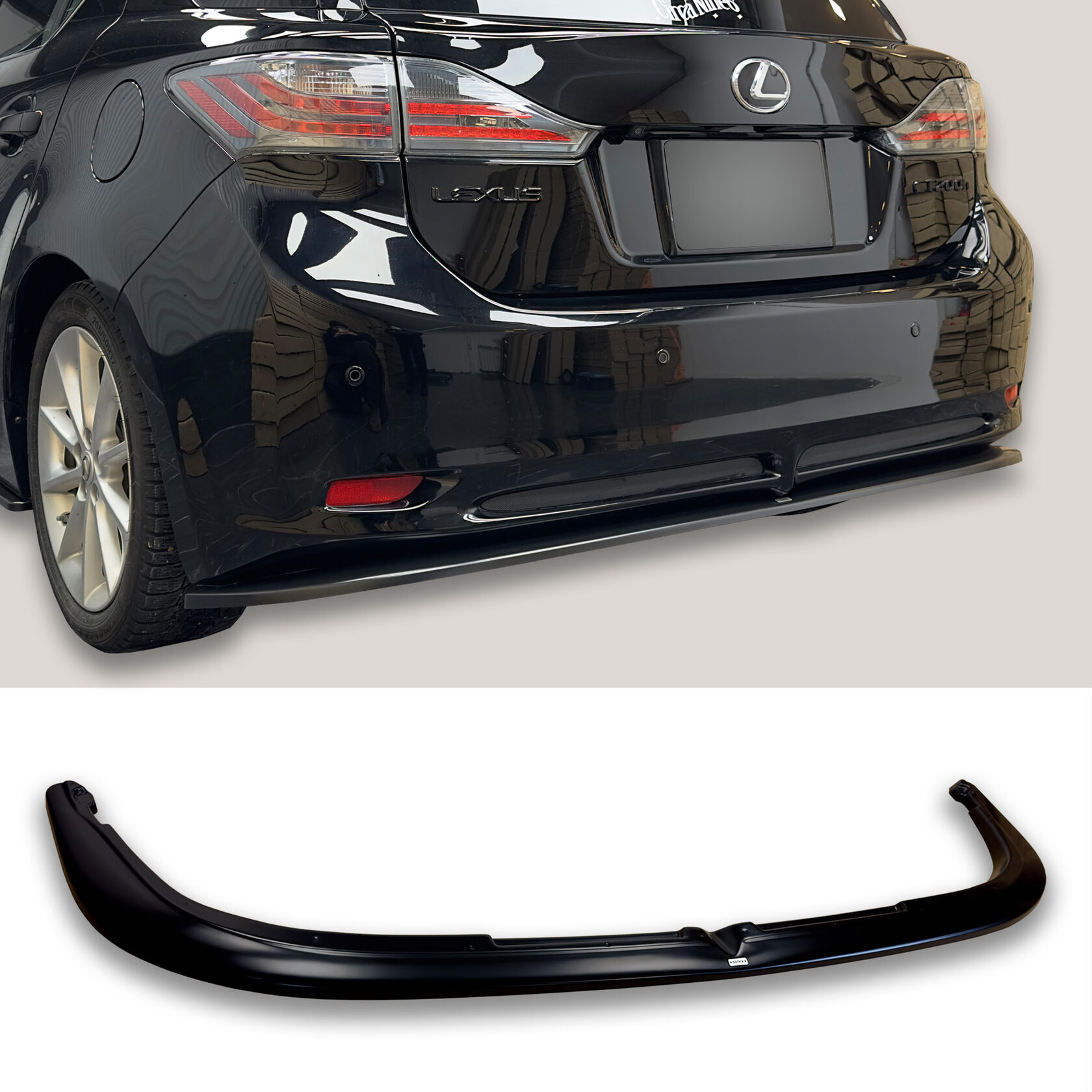 Задний сплиттер для Lexus CT200h ZW 10-13 #2