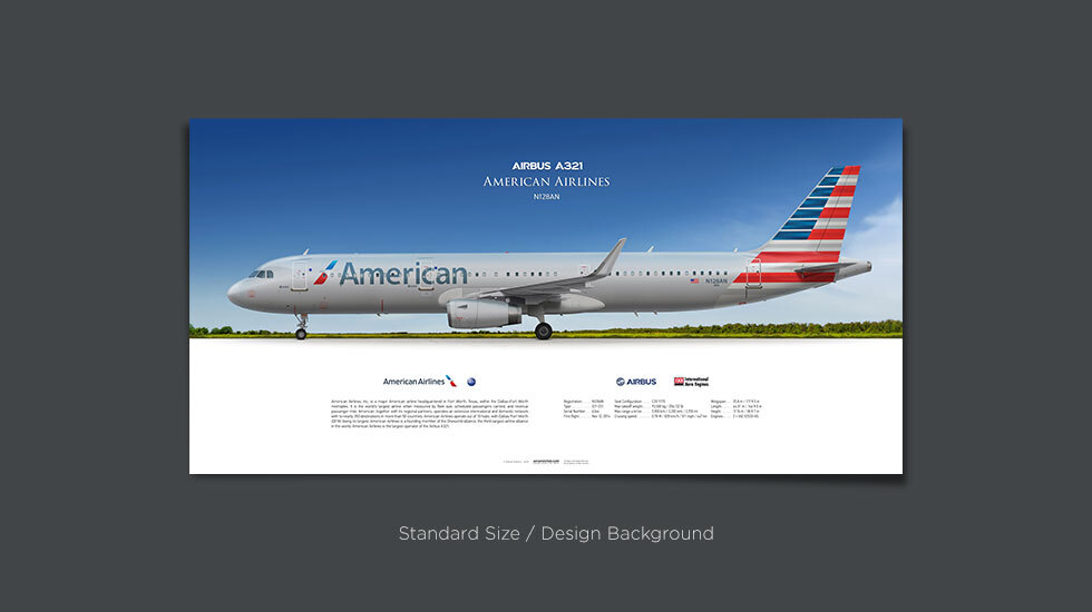 American Airlines Airbus A321 N128AN | Aviaposter