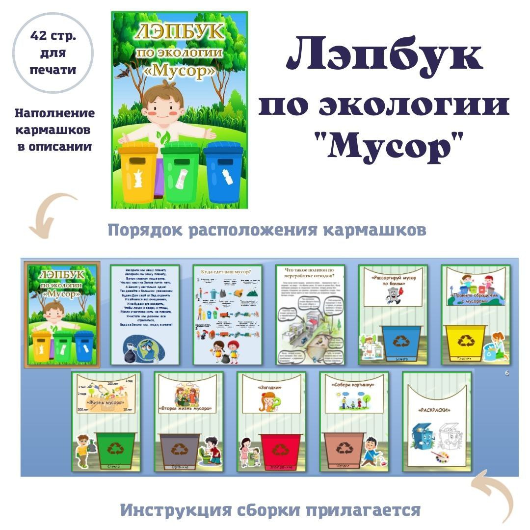 Лэпбук по экологии «Мусор»