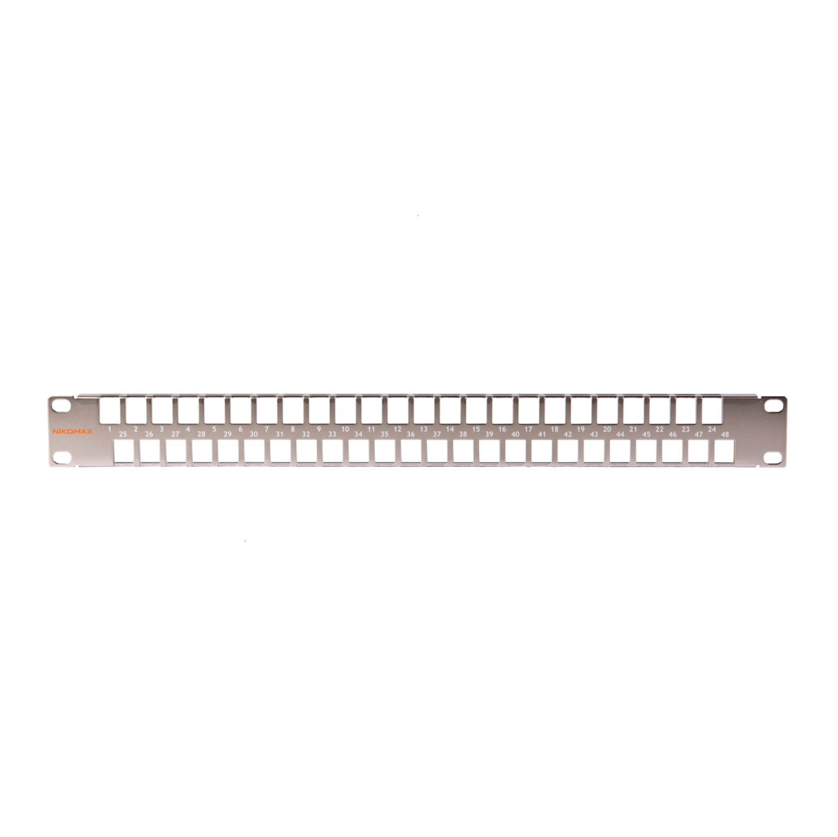 NMC-RP48-BLANK-1U-MT Modular Patch Panel 19", 1U, 48 ports for Keystone, UTP/STP - NIKOMAX