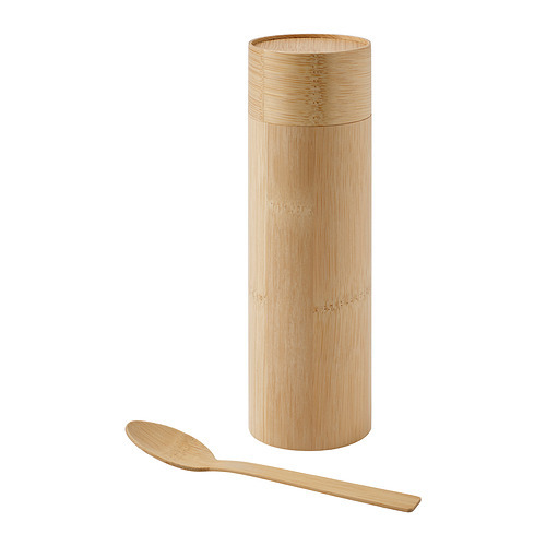 РЁДМУЛЛЕ RÖDMULLE банка для кофе /чая, с ложкой бамбуковый шпон, 22 см