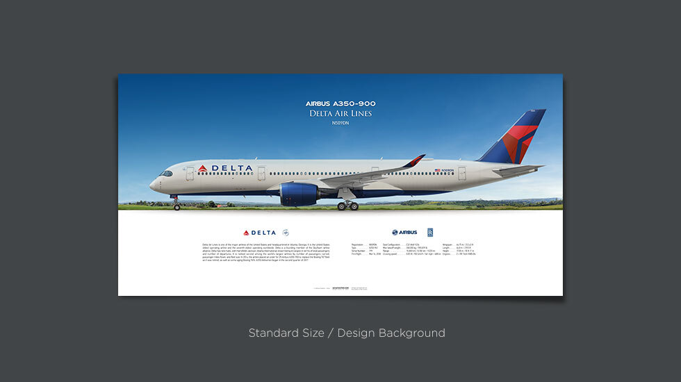 Delta Air Lines Airbus A350‑900 N509DN | Aviaposter