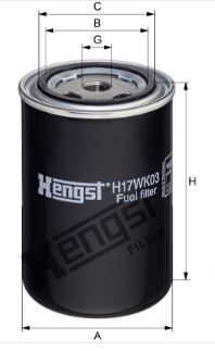 Фильтр топливный Hengst H17WK03