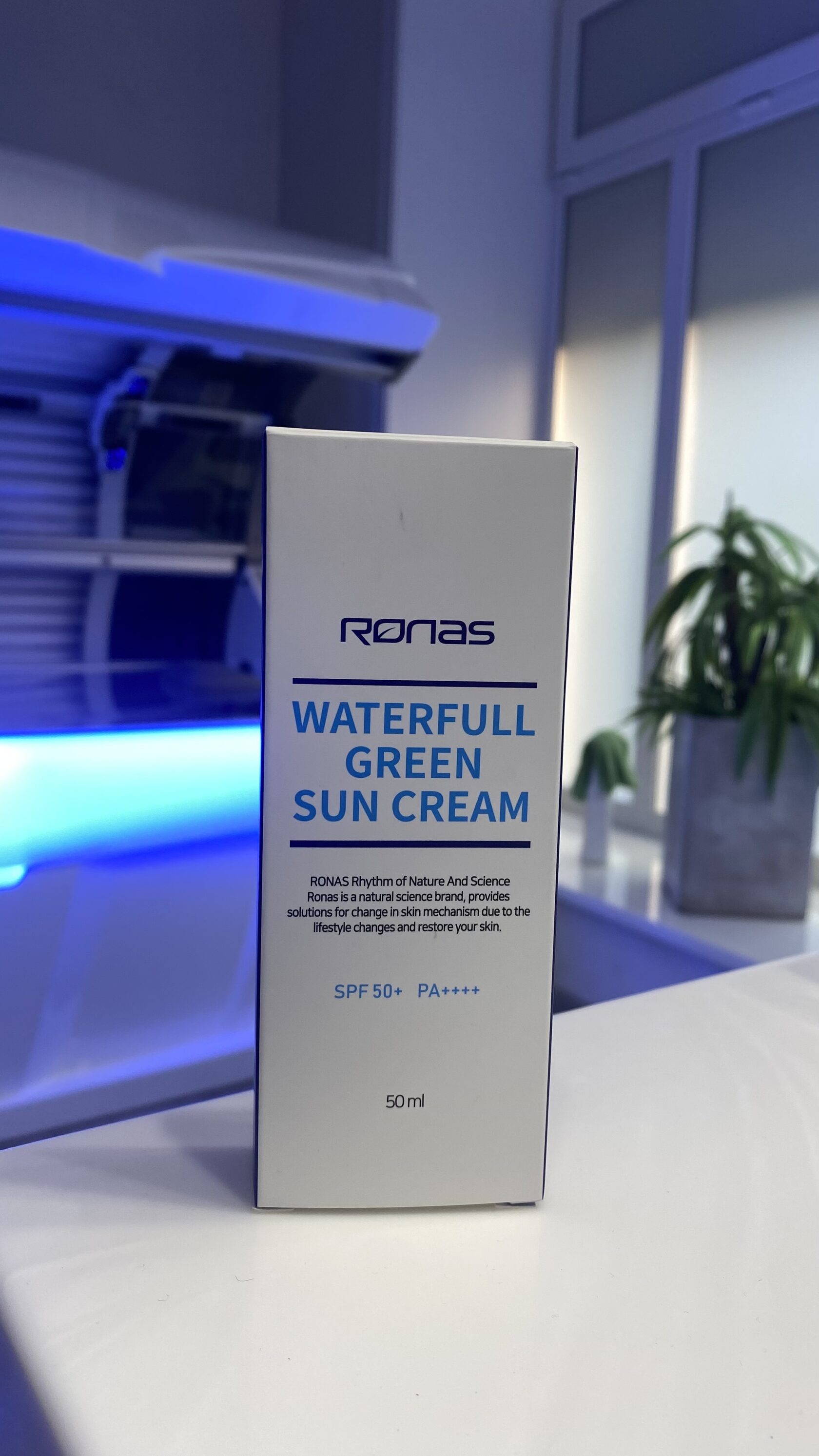 RONAS WATERFULL GREEN SUN CREAM SPF 50+/PA++++, 50 ml - RONAS