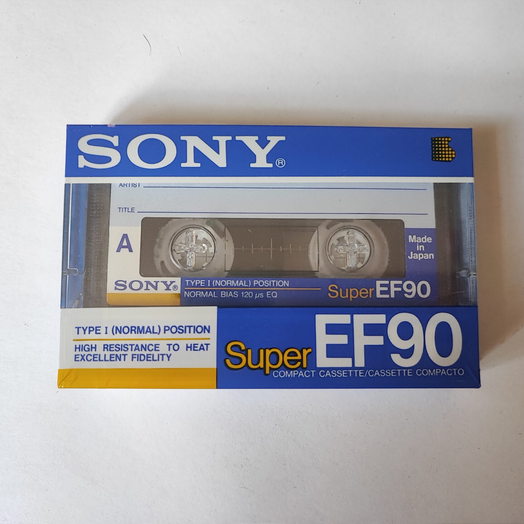 Магнитофонная кассета для записи SONY SUPER EF90 (Made in Japan)