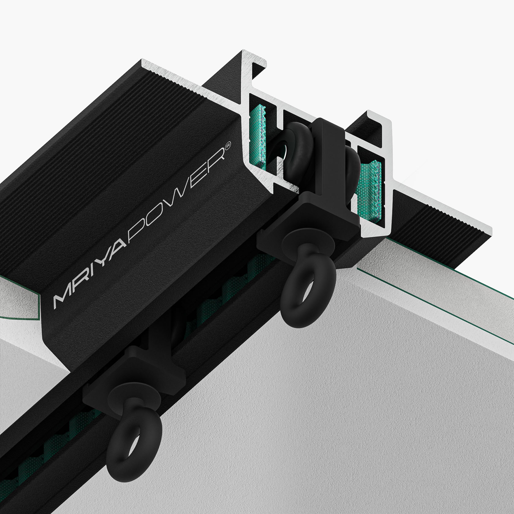 Електро карниз прихованого монтажу для гіпсокартону Mriya Power Чорний (M.POWER.02)
