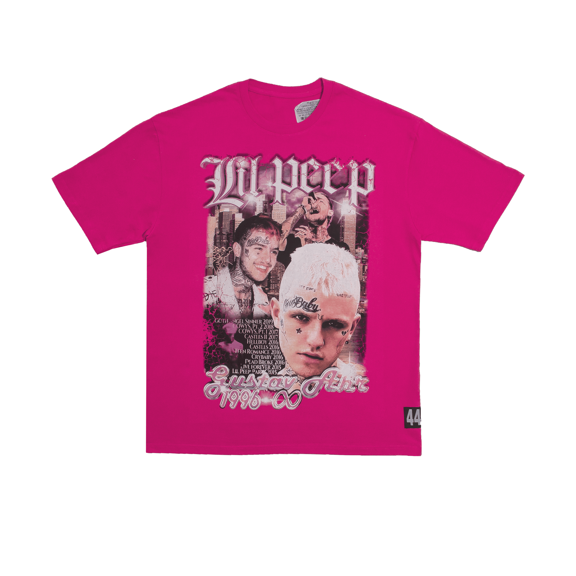 rap tee 3/4 - LiL Peep pink