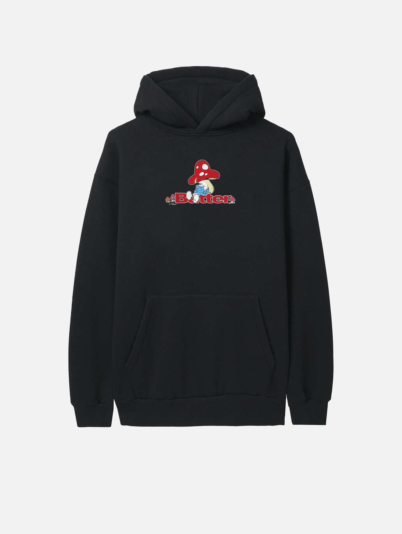 Butter Goods x The Smurfs Худи Lazy Logo Pullover Hood Чёрный