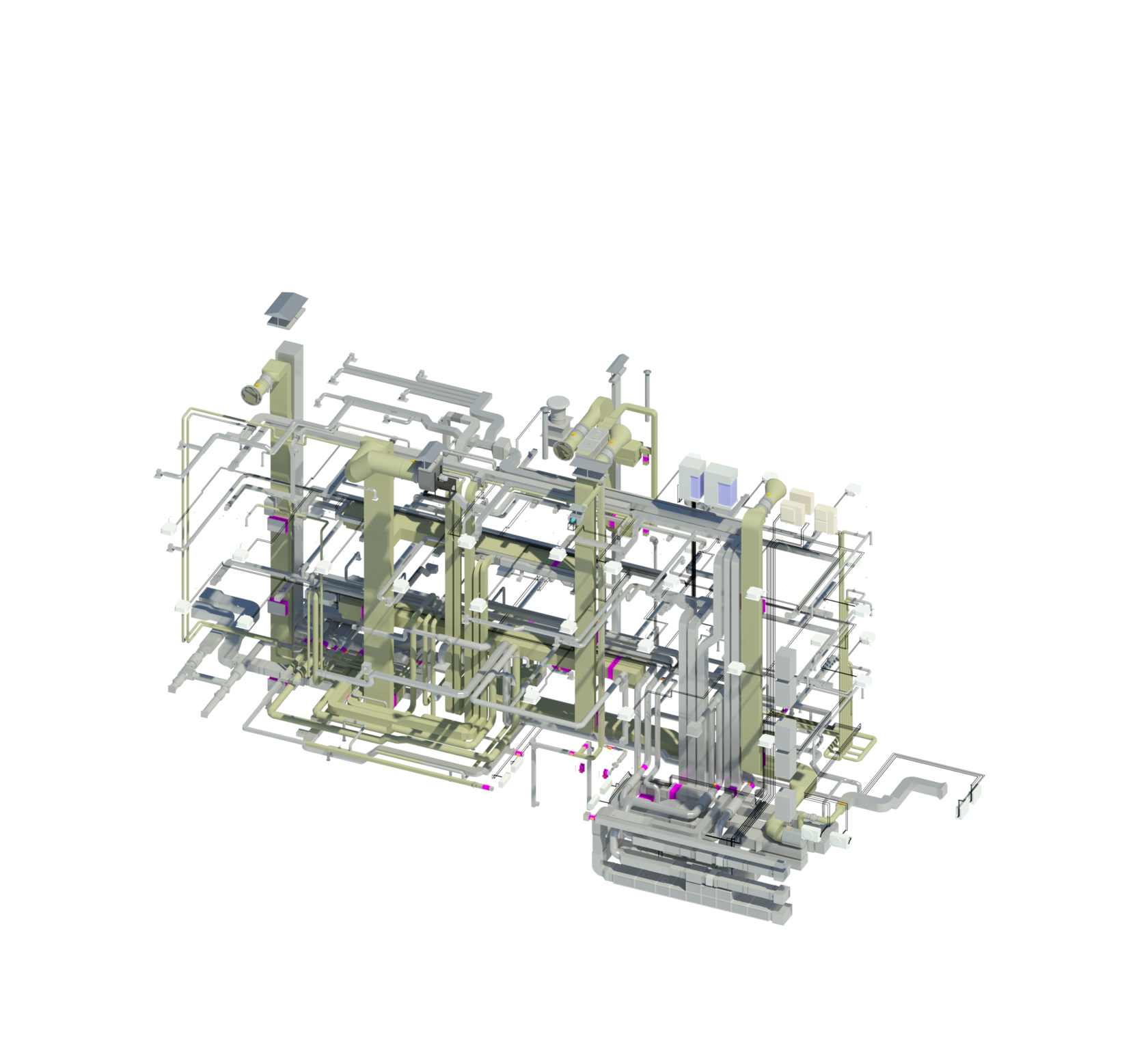 BIM model of ventilation and air conditioning system - 2023