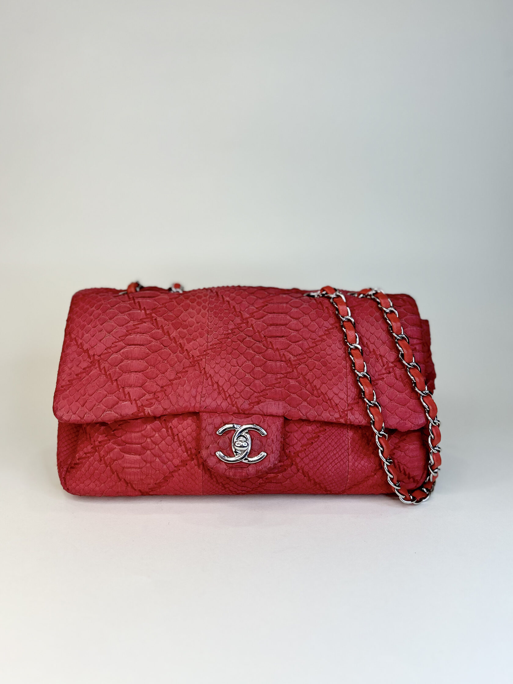 Chanel Classic Flap Timeless Python Shoulder Bag - Chanel