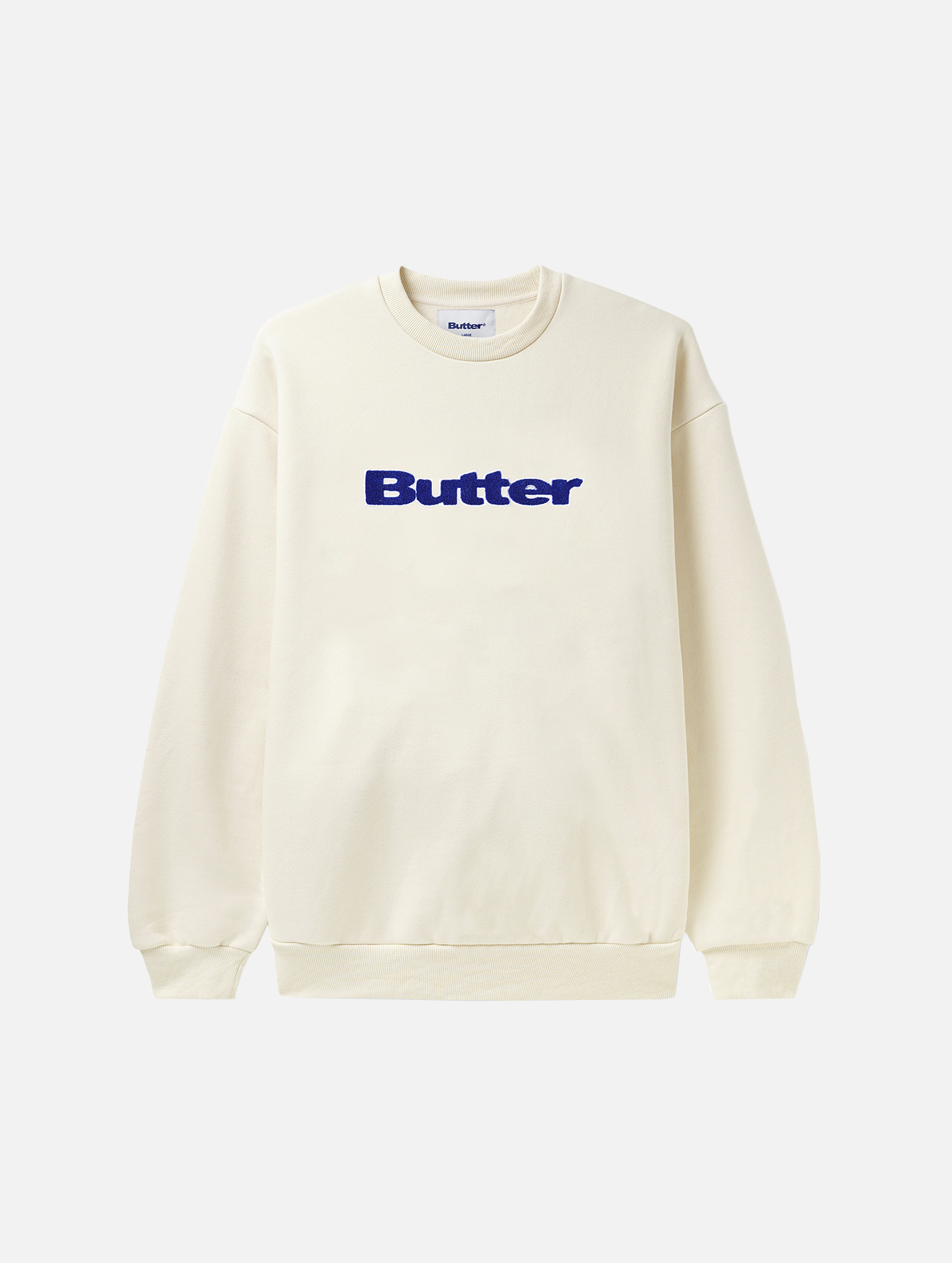 Butter Goods Свитшот Chenille Logo Crewneck Sweatshirt Бежевый