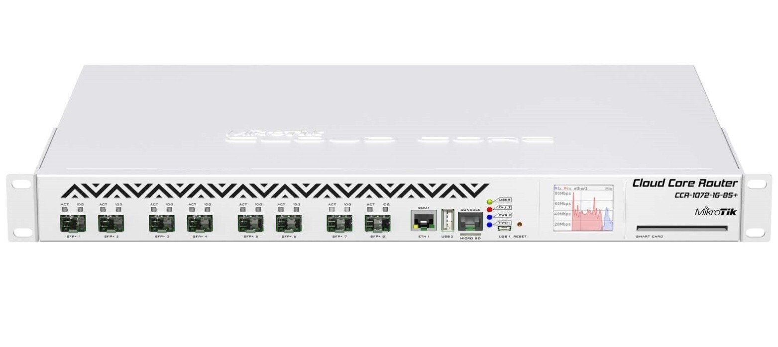 Купить Маршрутизатор MikroTik Cloud Core Router CCR1072-1G-8S+ с доставкой