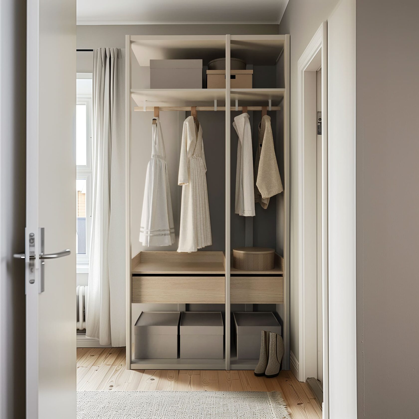 Маленькая гардеробная в прихожей - Monoform / серия light