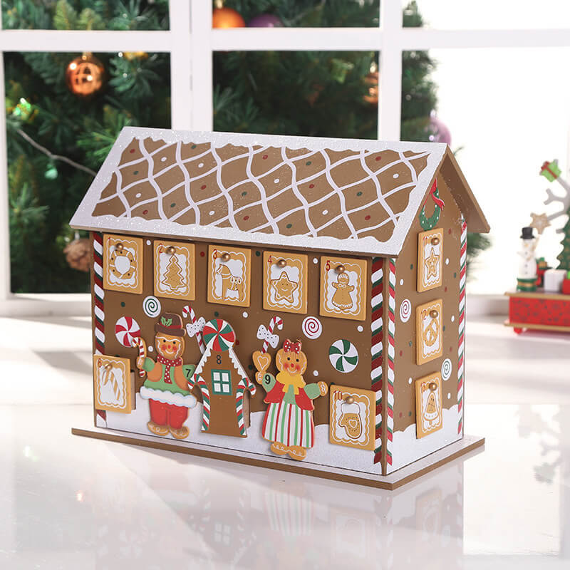 Gingerbread House Advent Calendar | Wooden Christmas Countdown | HK
