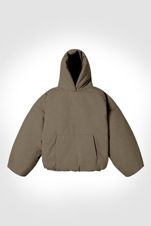 BROWN PUFF HOODIE
