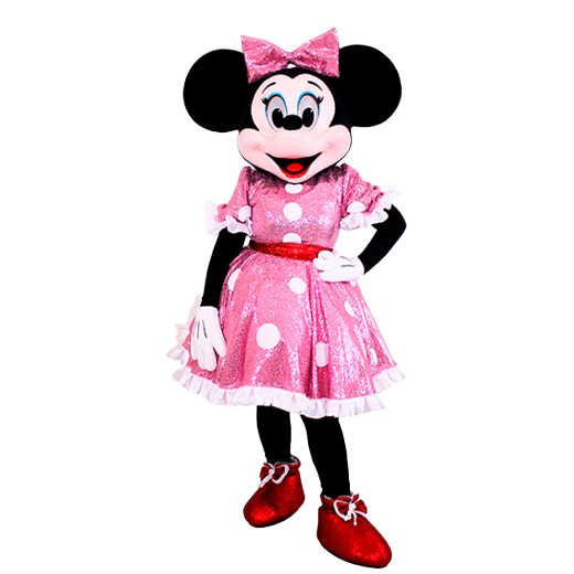 Mascot Mrs. Mouse in Pink in Dubai