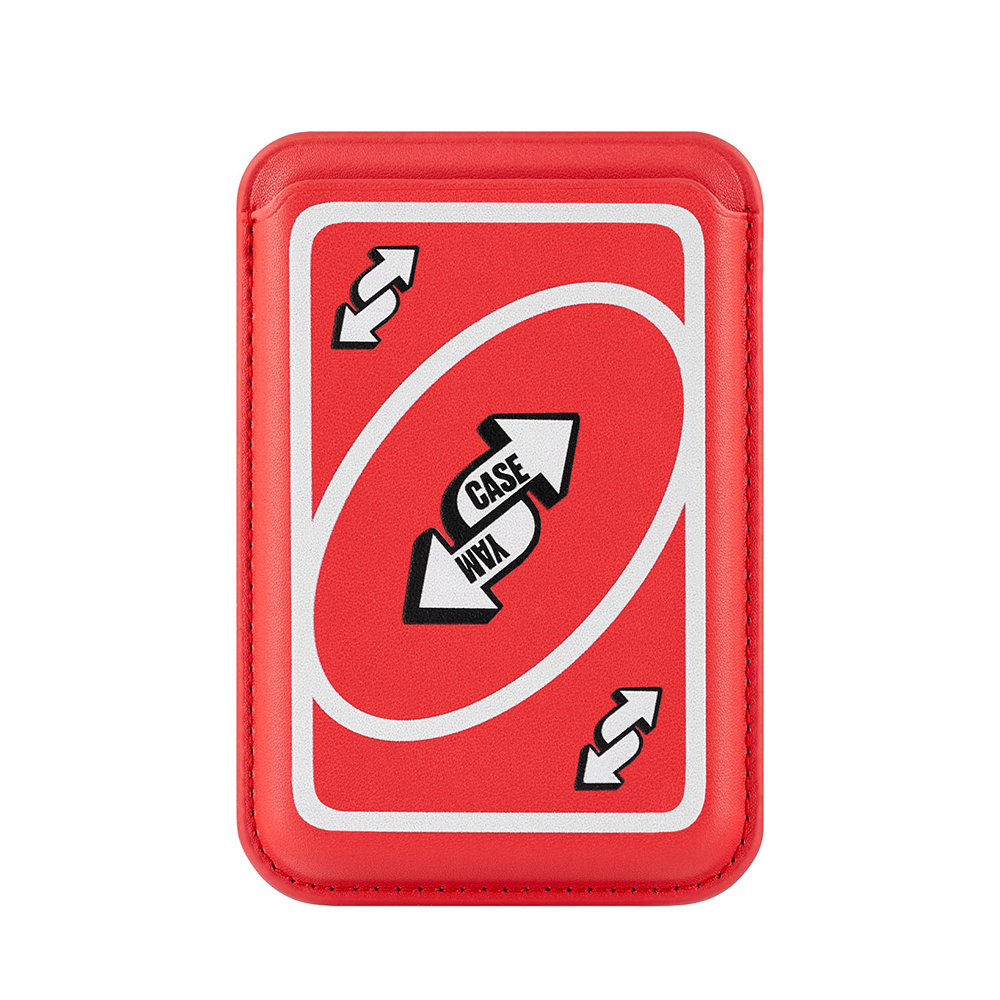 Чехол карман - картхолдер для карт на iPhone UNO RED Yamcase