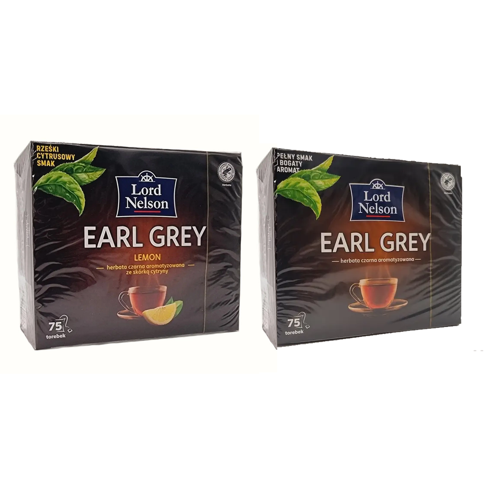 Чай чорний у пакетиках Lord Nelson Earl Grey, 75 пак - Remsey