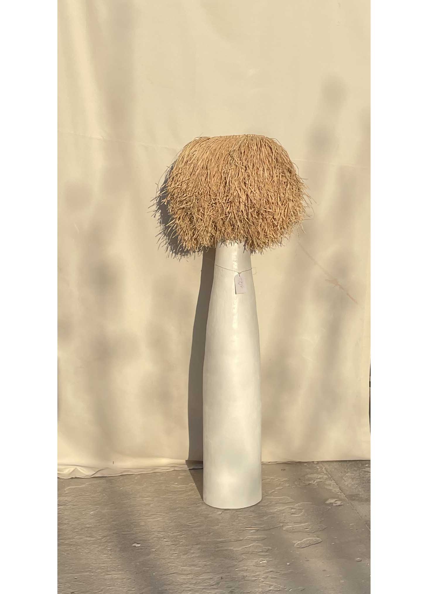 Fluffy Raffia Floor Lamp - Custom Design, Size and Color