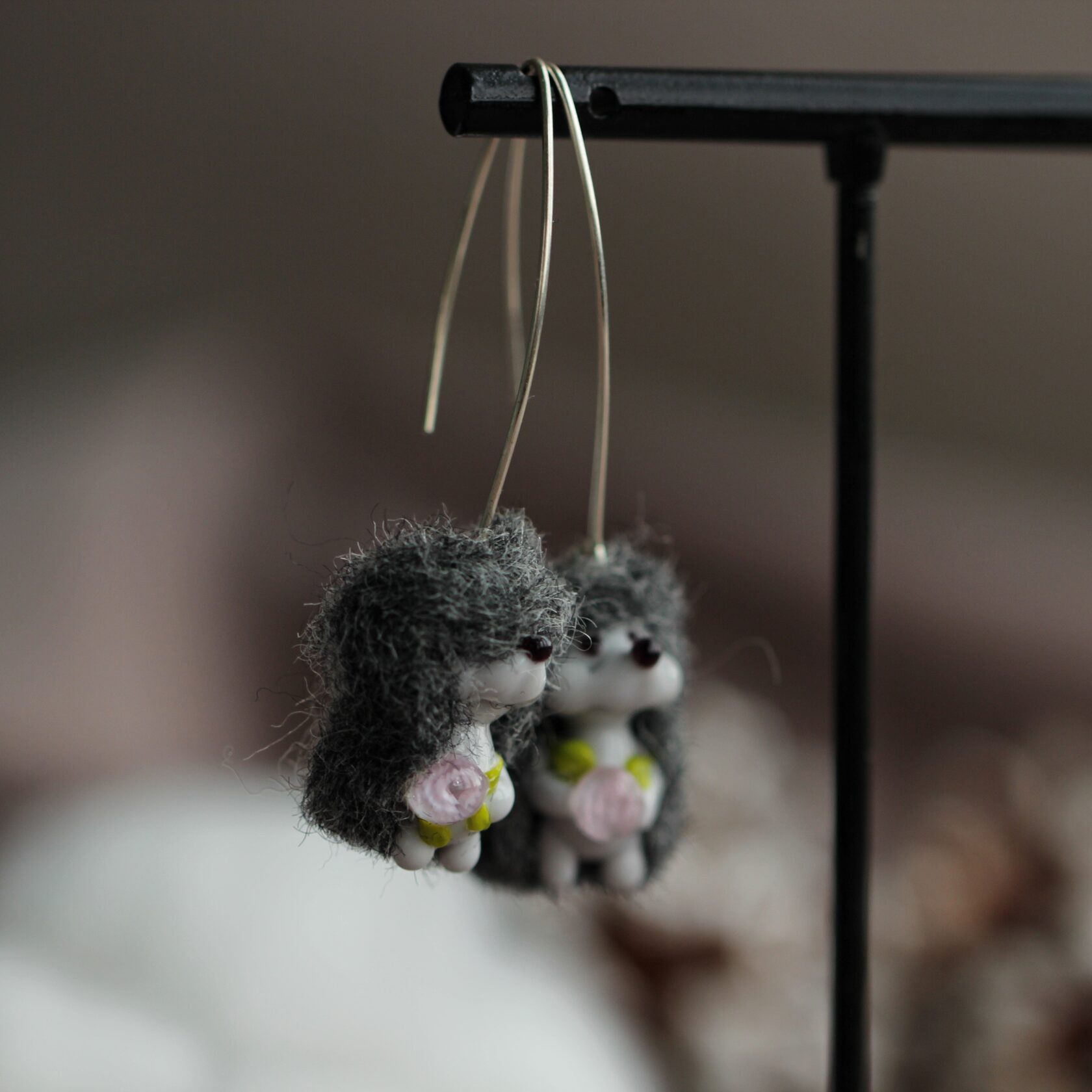 Серьги-петли «Братцы ёжики»