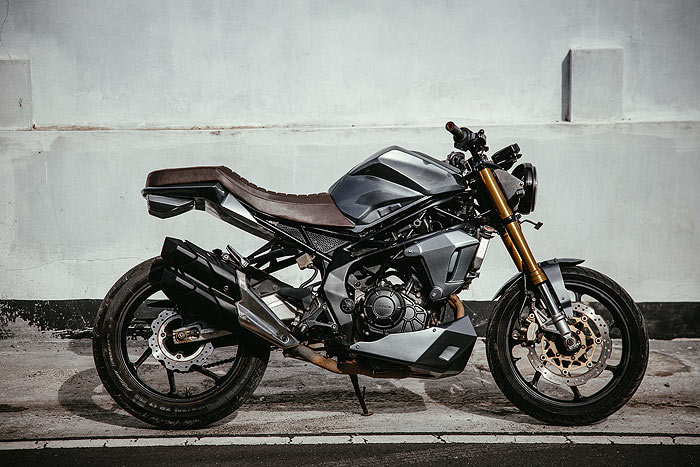 Rent motorcycle Honda CBR250RR Grey Custom in Bali online | Alpha ...
