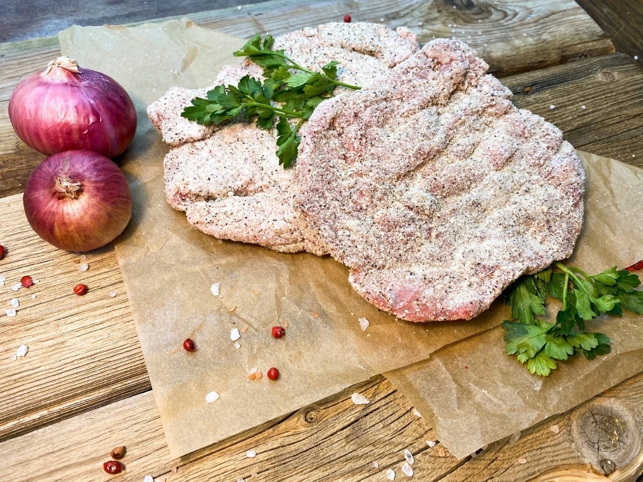Шницель из индейки | Доставка на дом | МясКо