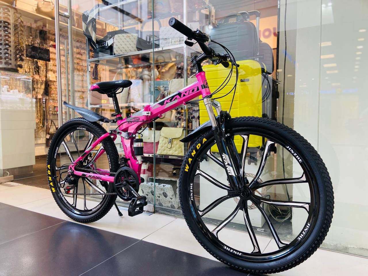 Складной велосипед на дисках KANO-309 26'' розовый - Kano
