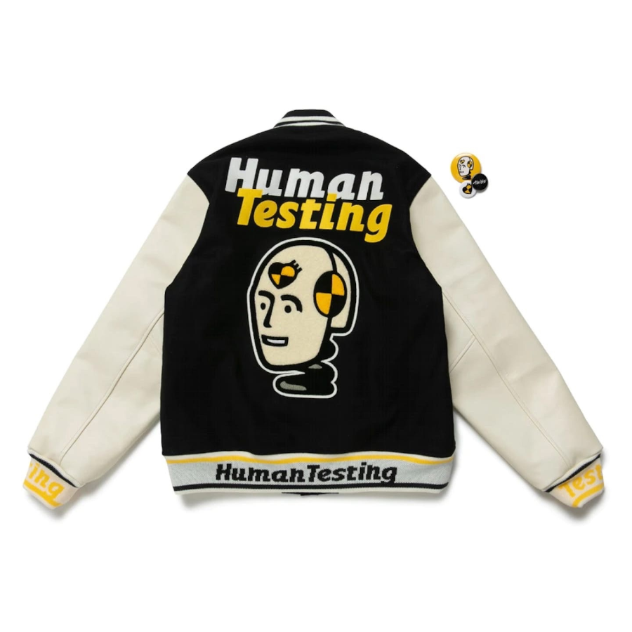 Mania Store: Human Made x Asap Rocky Human Testing Varsity Jacket Black ...