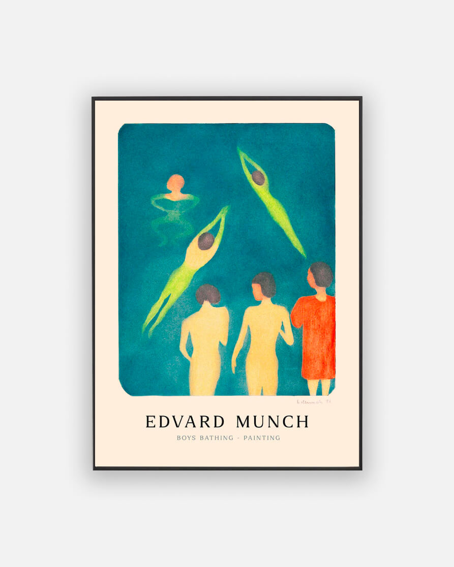 Edvard Munch boys bathing poster
