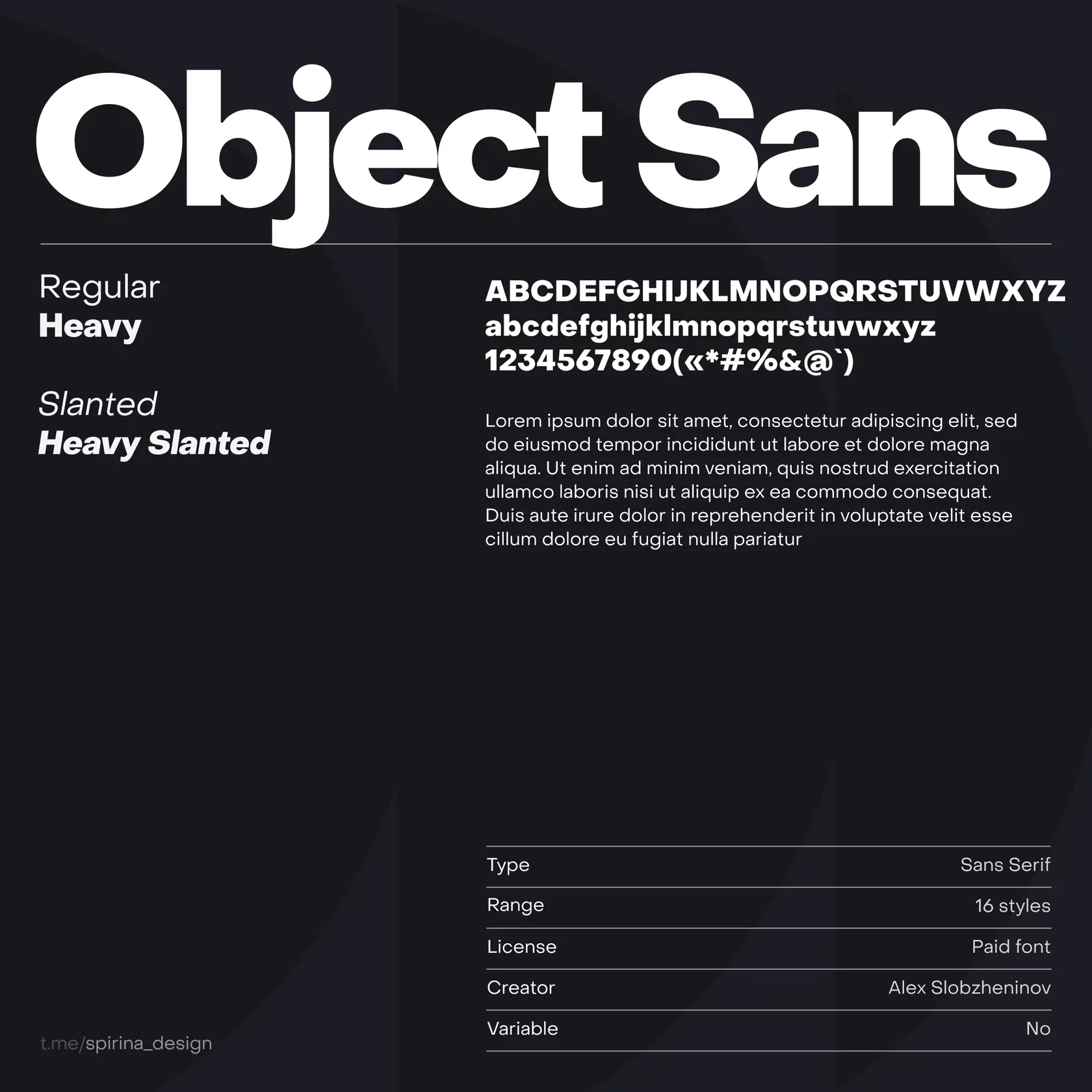 Object Sans