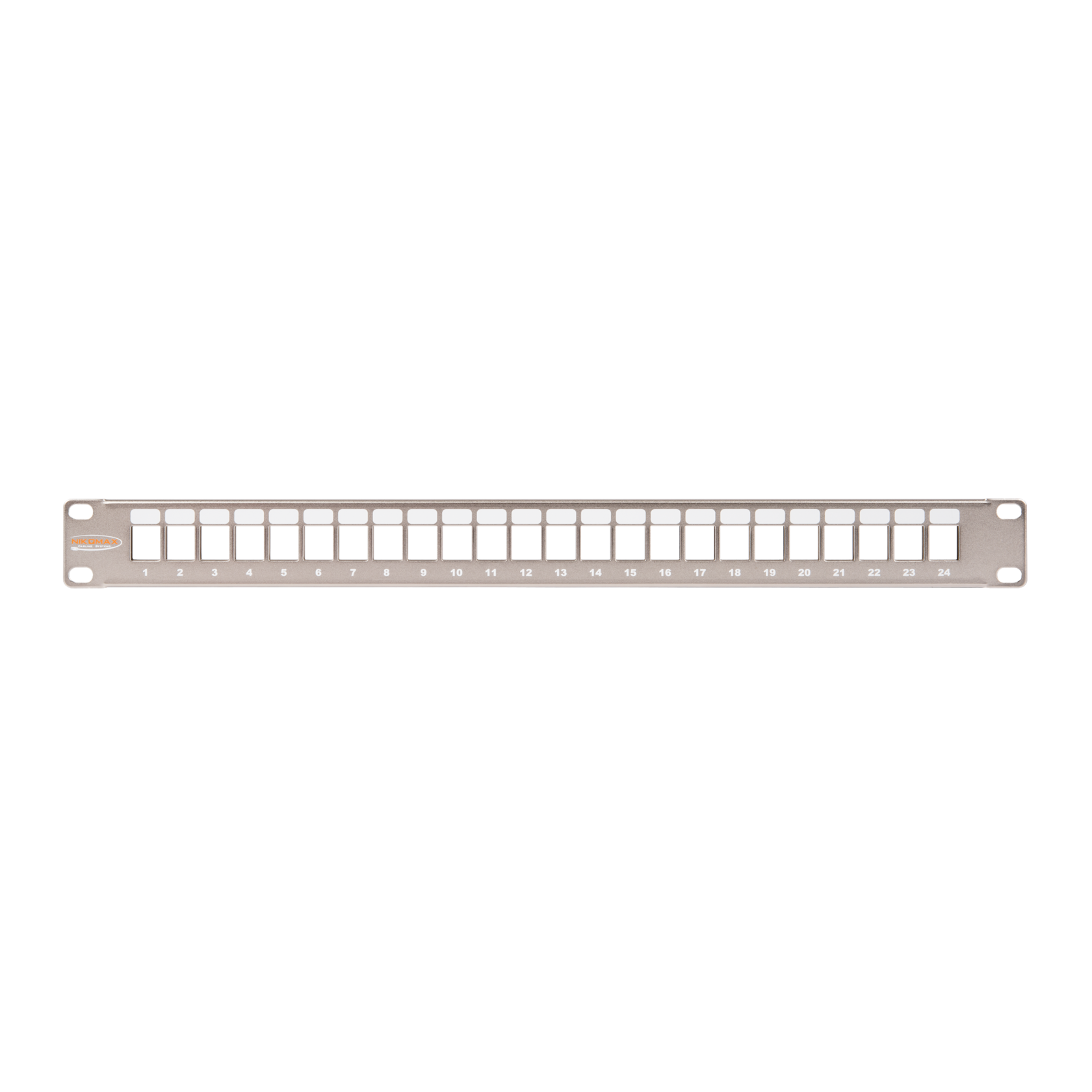 NMC-RP24-BLANK-1U-MT Modular Patch Panel 19", 1U, 24 ports for Keystone ...