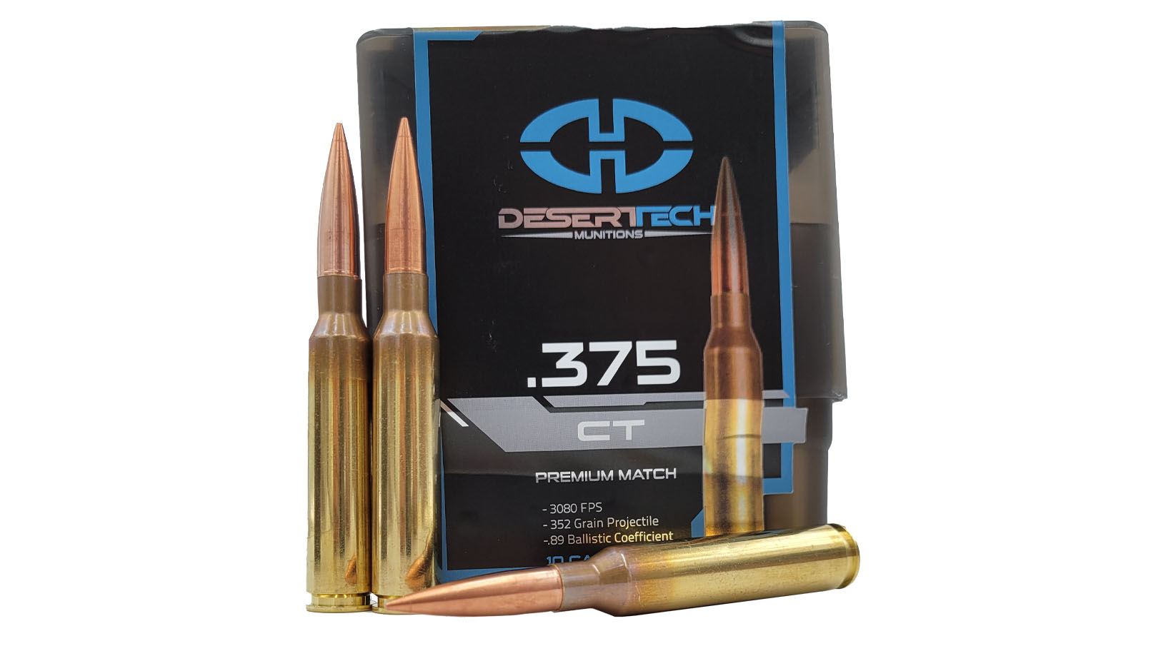 Патрон нарезной Desert Tech Munitions кал. 375 CT OTM 352gr