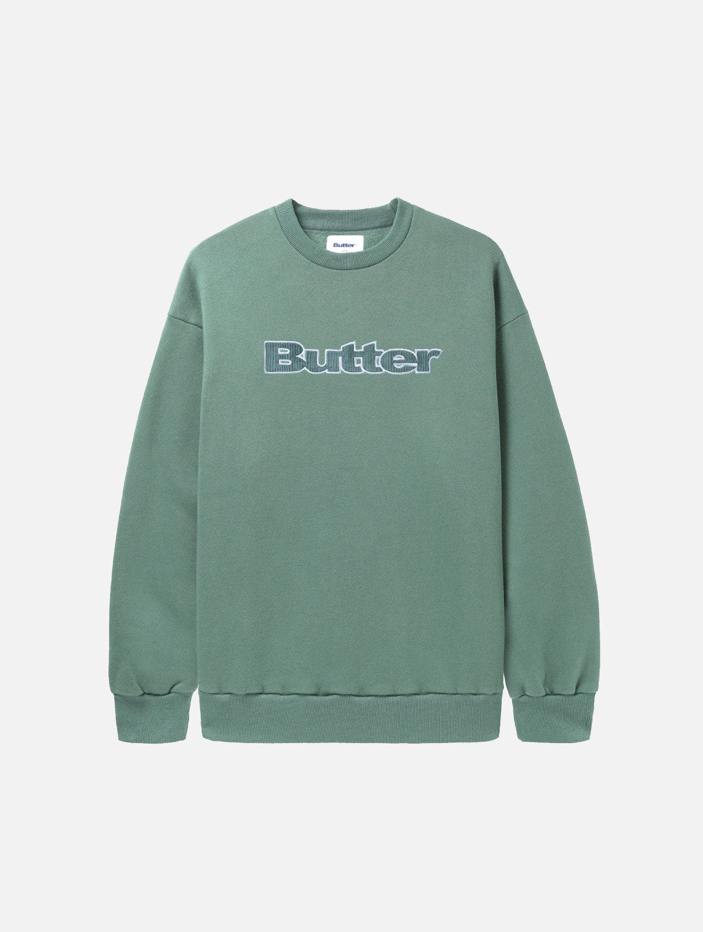 Butter Goods Свитшот Cord Logo Crewneck Sweatshirt Тёмно-Зелёный