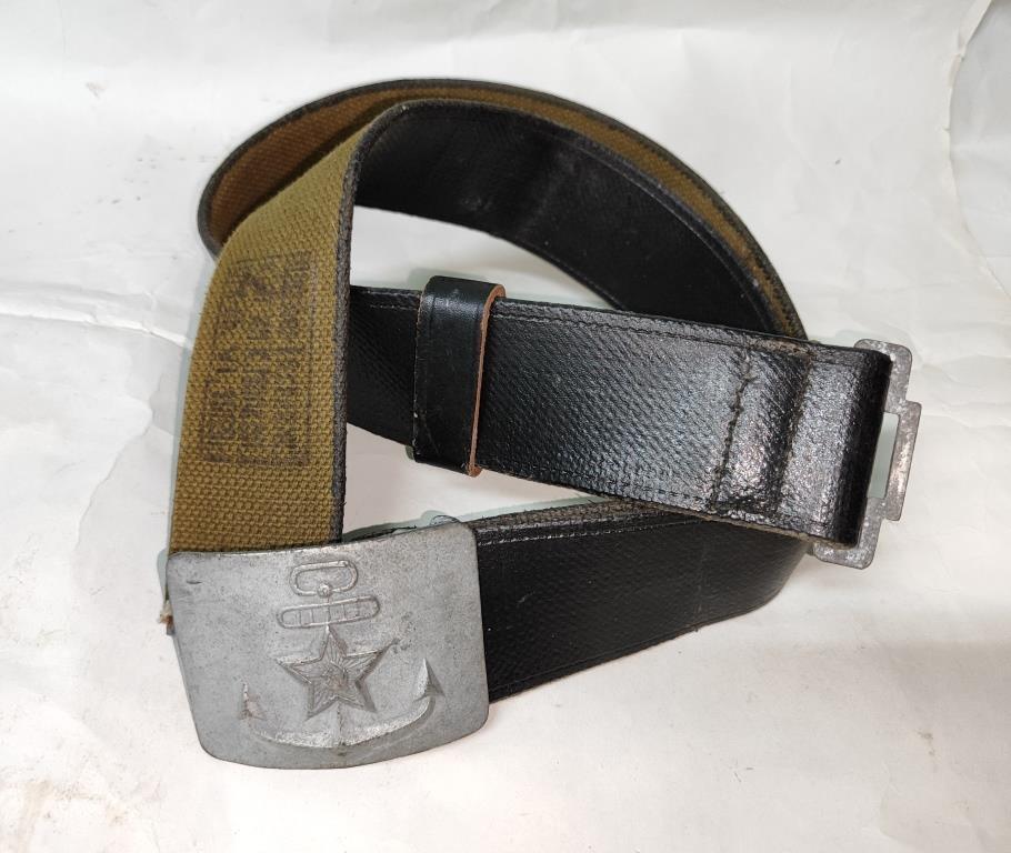 USSR Soviet Russian Red Army NAVY Uniform Sailor Black Belt Size 2 ...