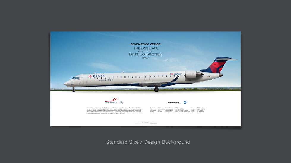 Endeavor Air opf Delta Connection Bombardier CRJ900 N919XJ | Aviaposter