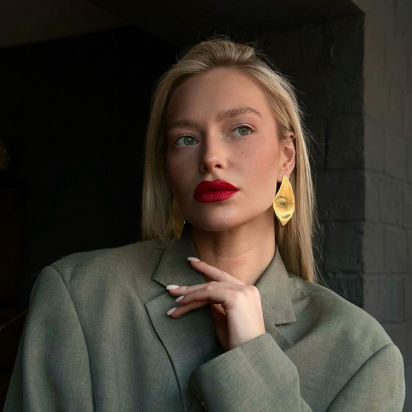 Серьги Лепесток Тюльпана